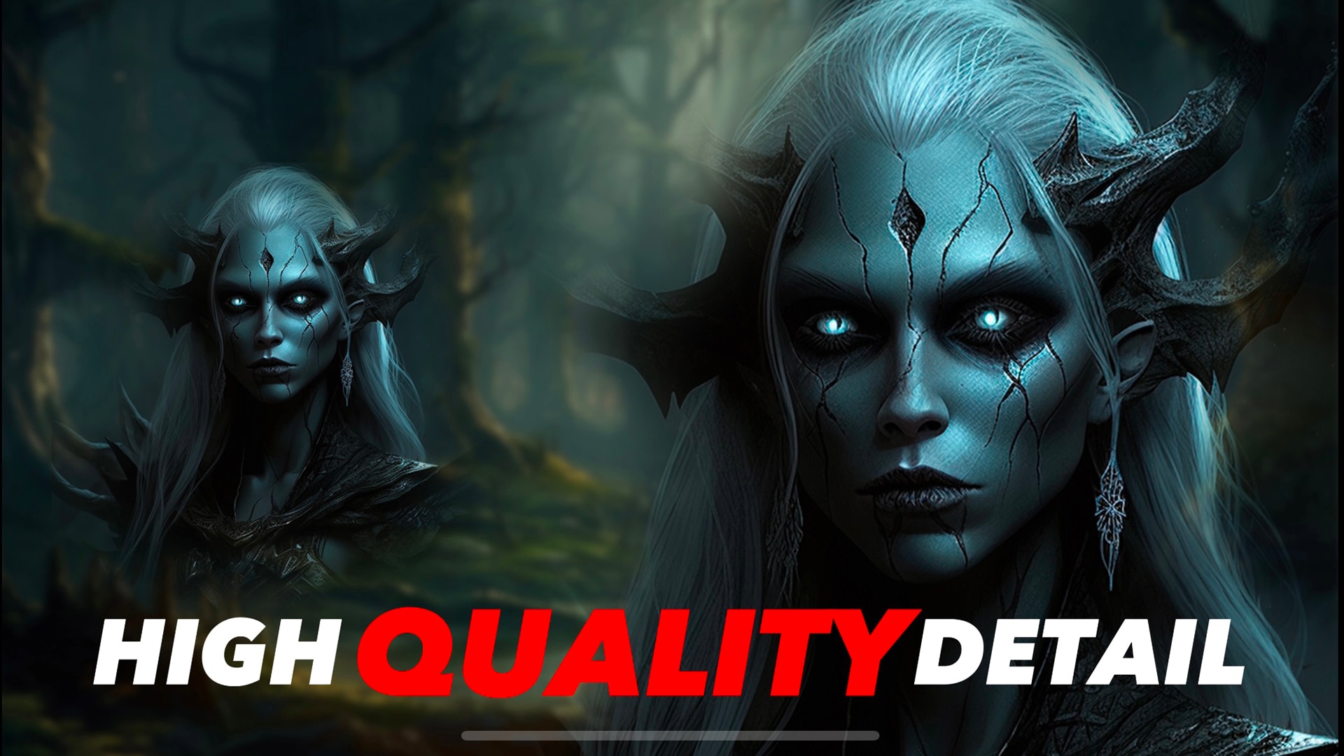 140 Elves & Dark Elves Avatar Icons BIG SET, 카테고리 2D 애셋 - UE 마켓플레이스