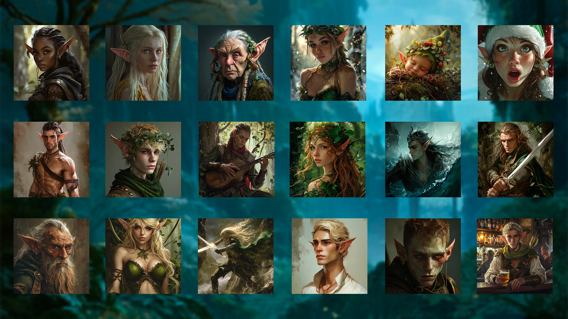 200+ Elves Avatar Icons BIG PACK：2Dアセット - UE マーケットプレイス