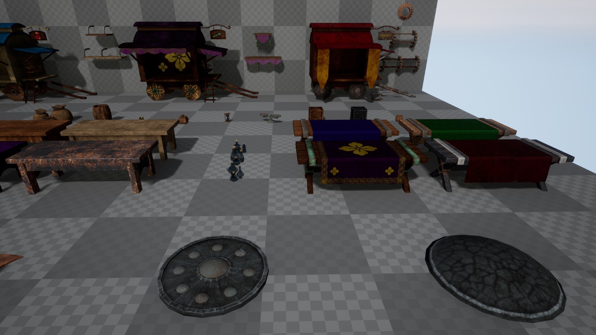 Merchant Caravans & Props Pack in Props - UE Marketplace