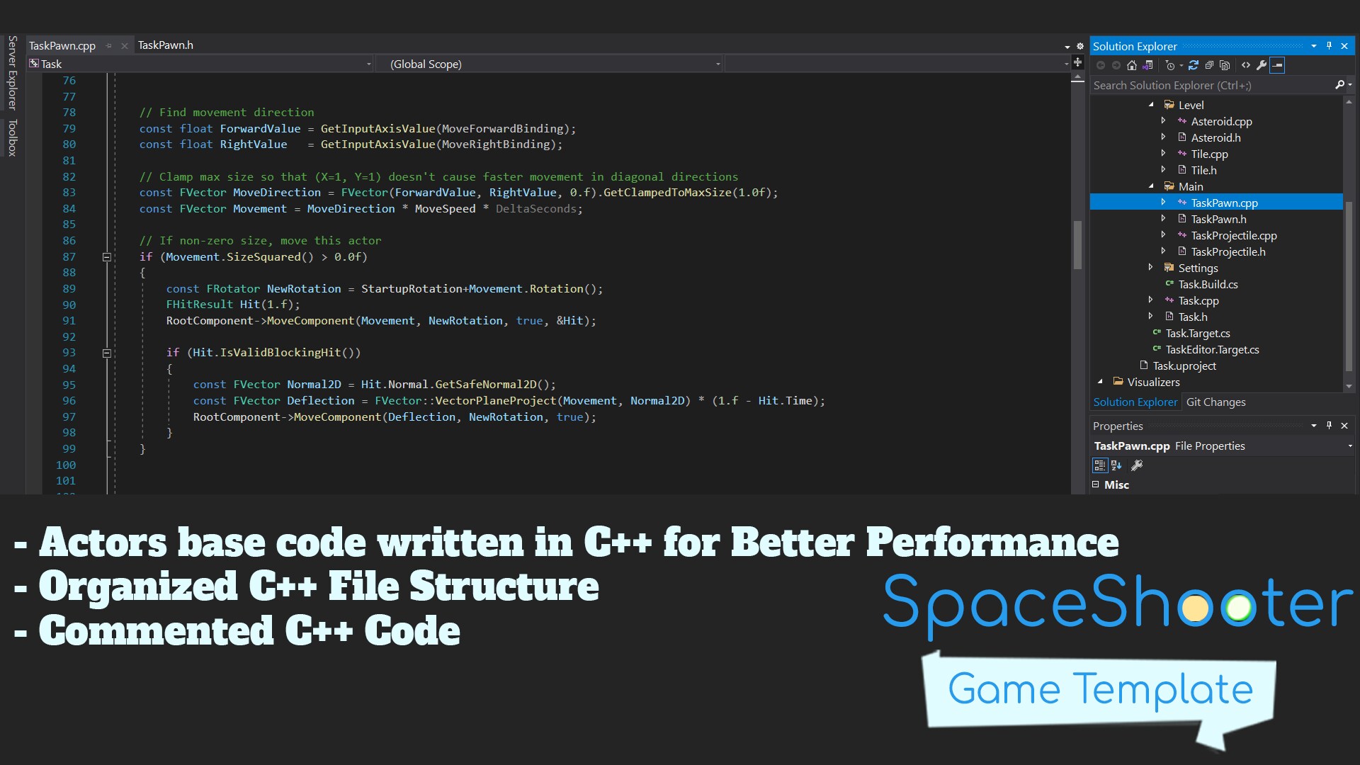 Top Down Space Shooter Game Template Plugin in Code Plugins - UE ...