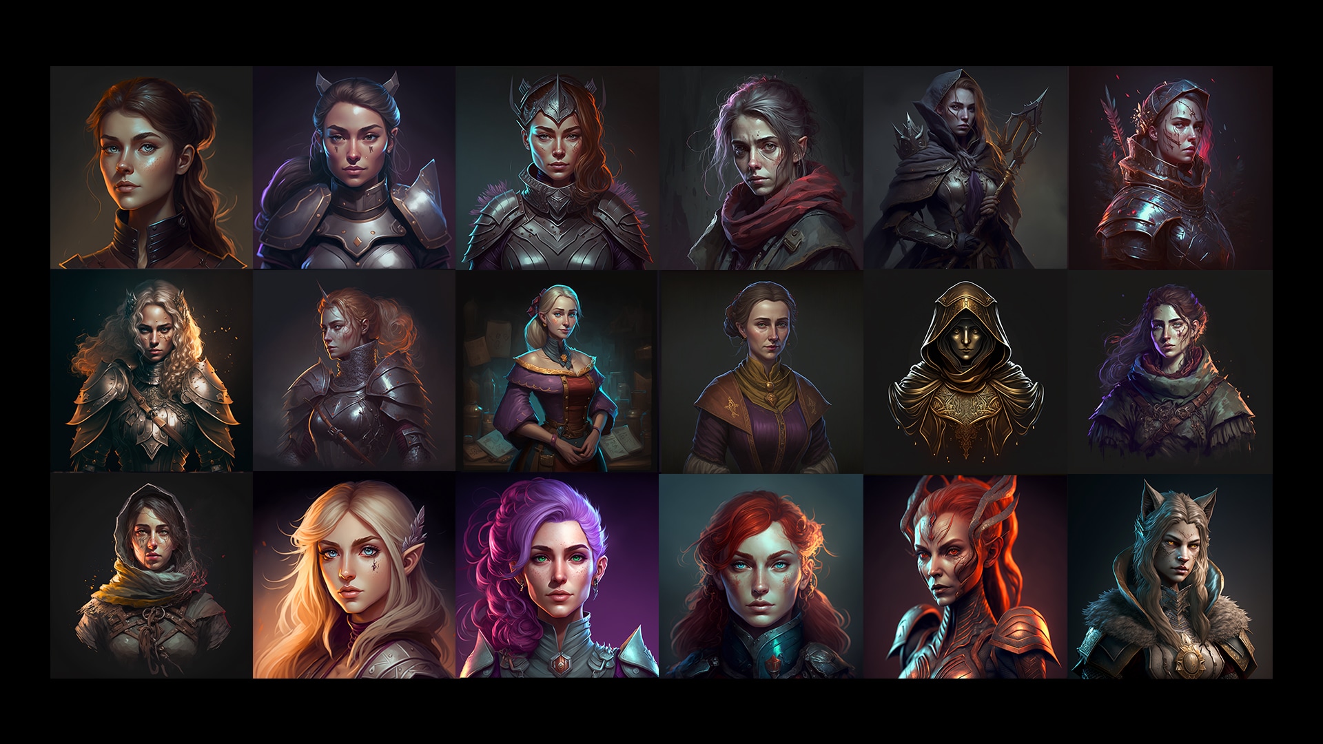 Stylized Fantasy RPG Portraits Pack in 2D Assets - UE Marketplace