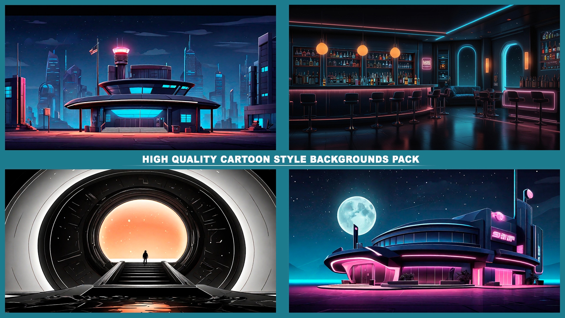 140+ SCI-FI BACKGROUNDS：2Dアセット - UE マーケットプレイス