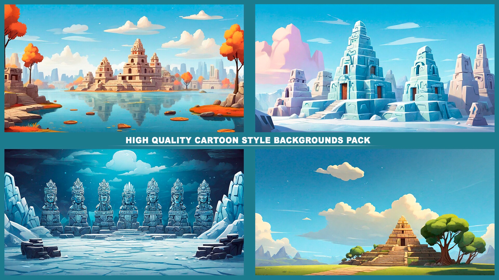 100+ MAYA AZTEC BACKGROUNDS：2Dアセット - UE マーケットプレイス