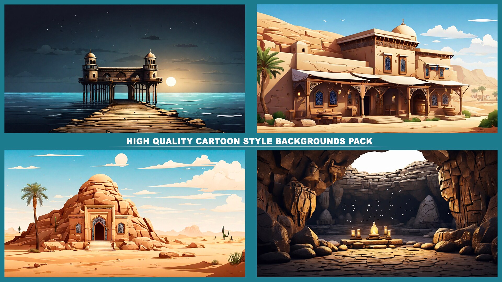 110+ ARABIAN BACKGROUNDS：2Dアセット - UE マーケットプレイス