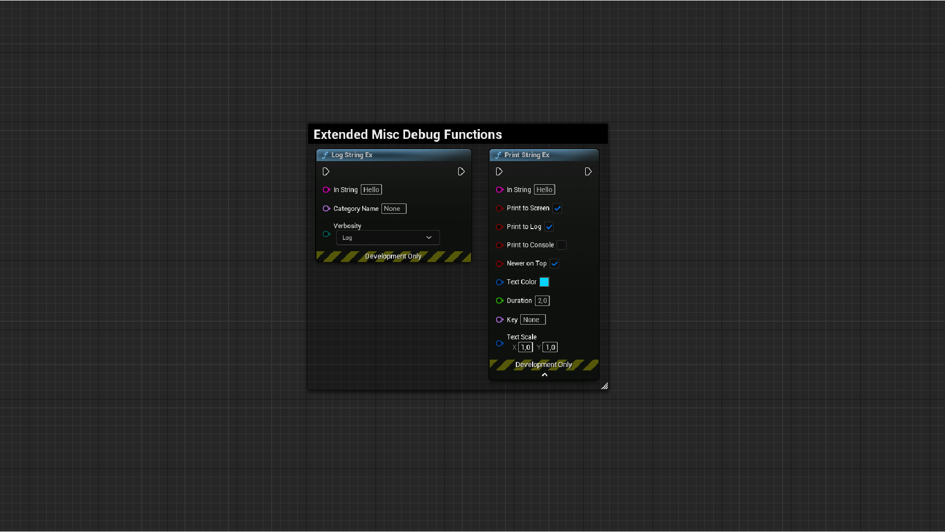 Extended Debug Library In Code Plugins Ue Marketplace 
