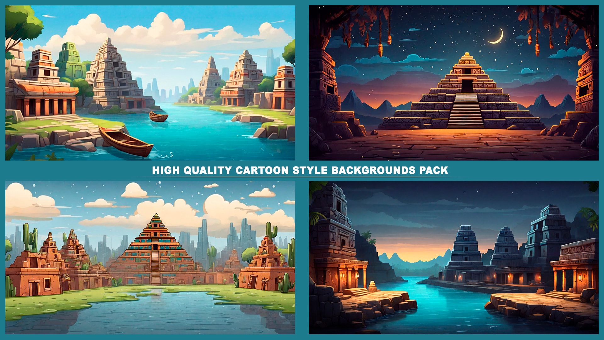 100+ MAYA AZTEC BACKGROUNDS：2Dアセット - UE マーケットプレイス