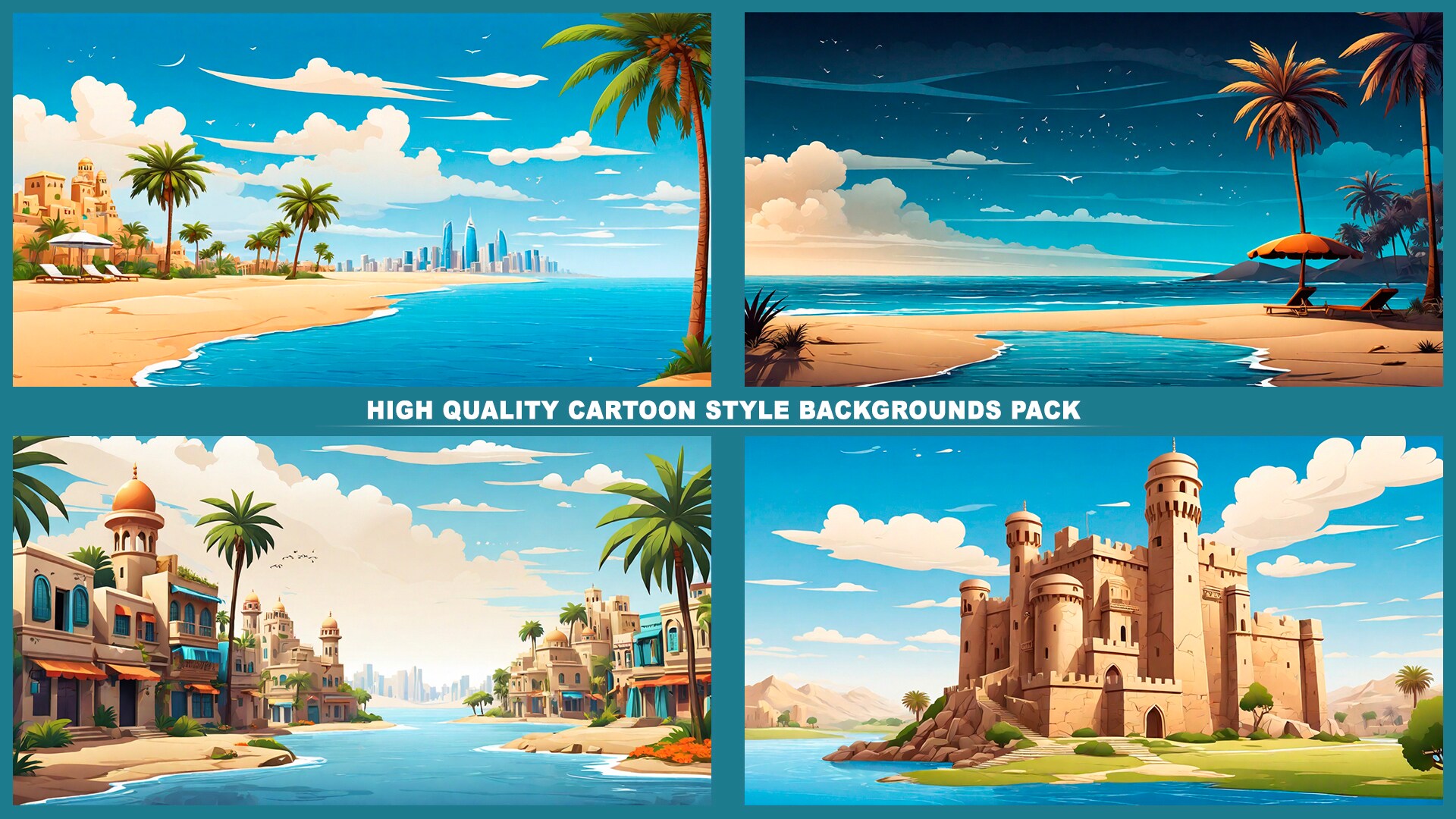 110+ ARABIAN BACKGROUNDS：2Dアセット - UE マーケットプレイス