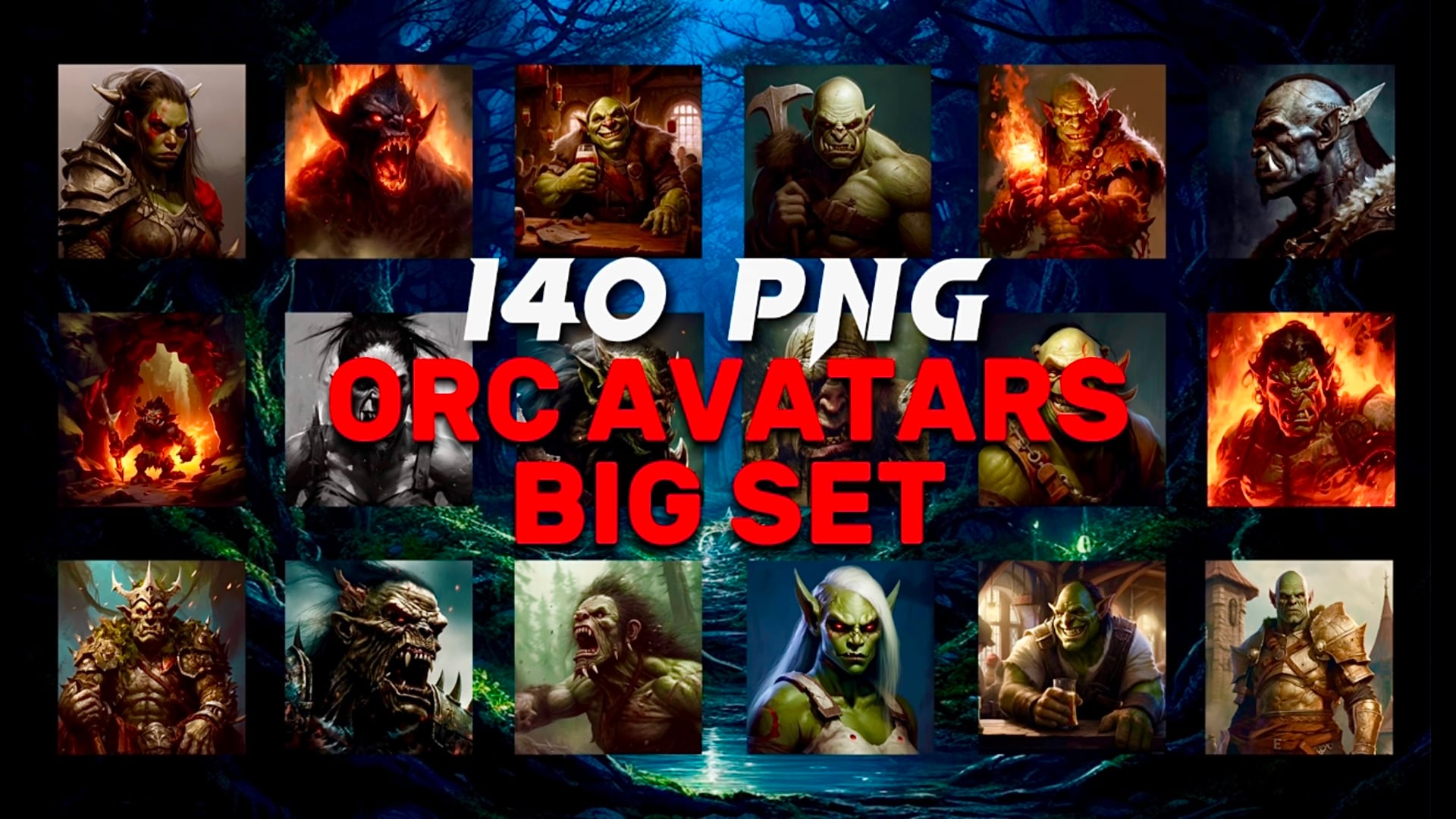 140 Orc Avatar Icons BIG SET：2Dアセット - UE マーケットプレイス