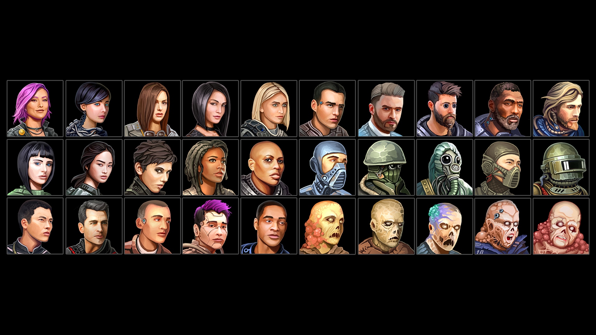 Cyberpunk Avatars in 2D Assets - UE Marketplace
