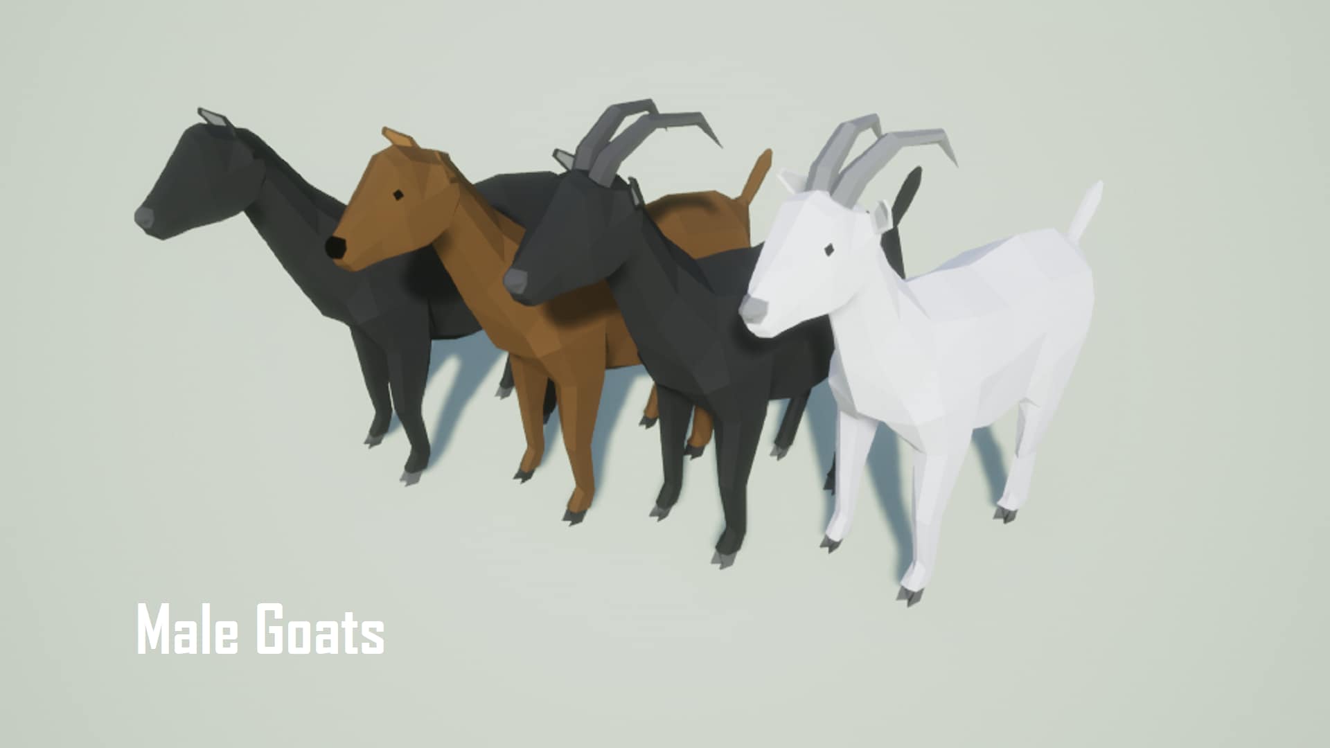 Low Poly Goats in Characters - UE Marketplace