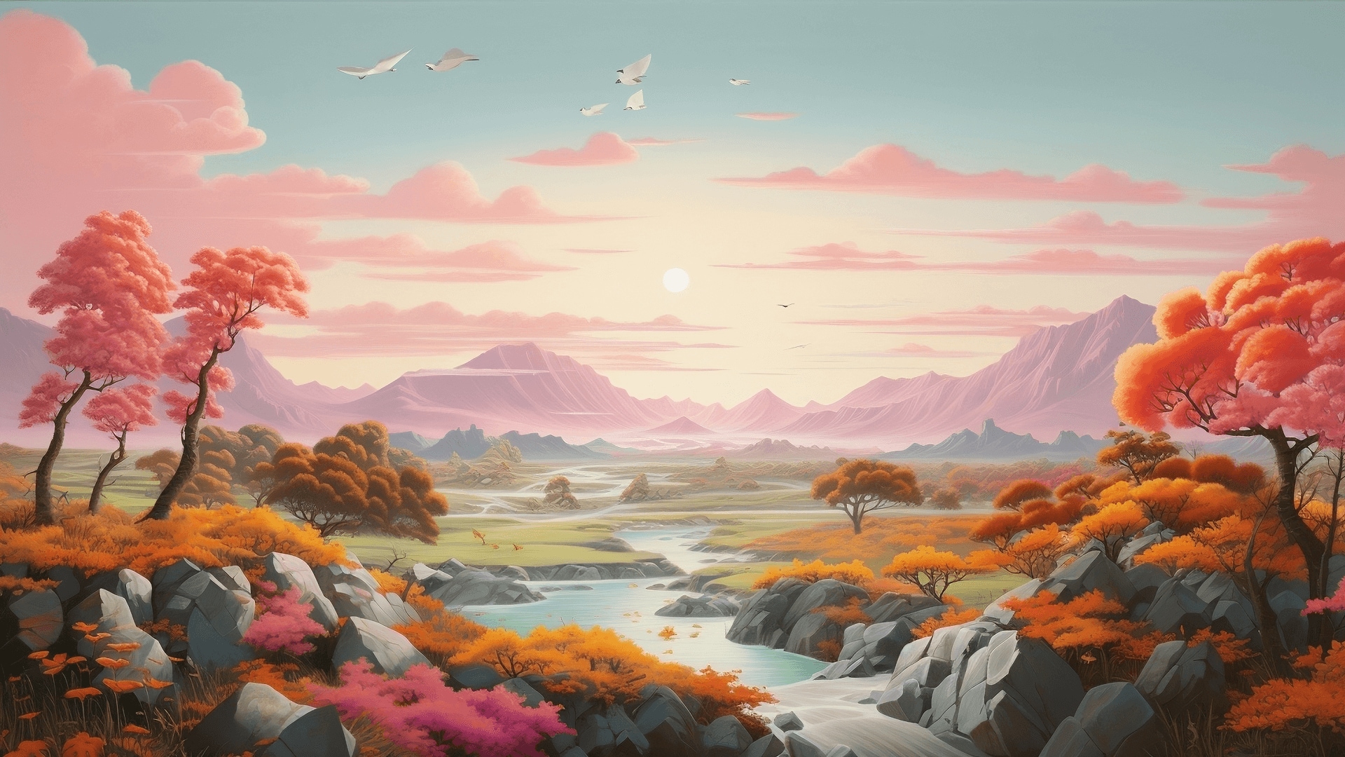 Happy Stylized Landscapes in Textures - UE Marketplace