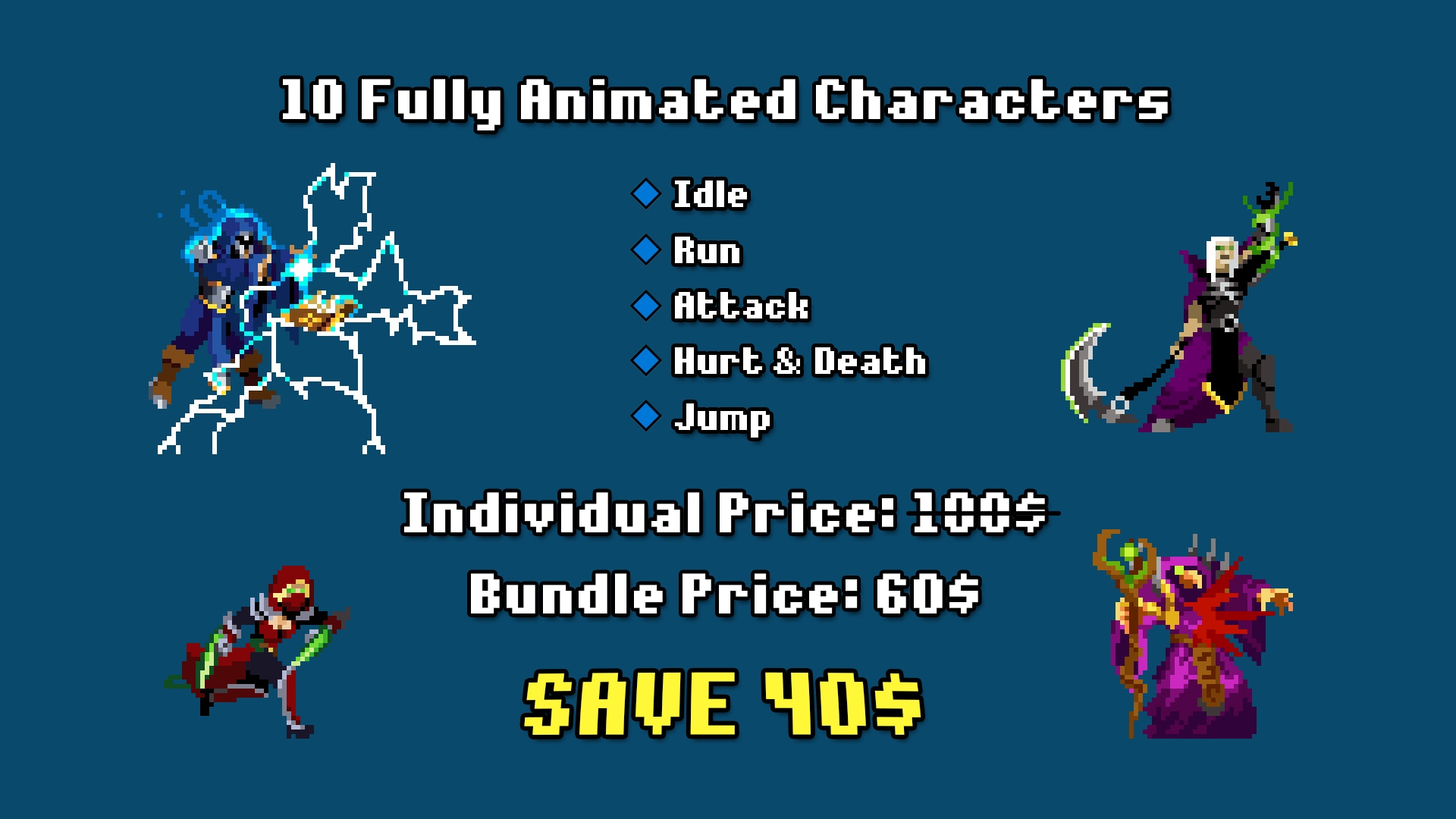 Pixel Heroes Pack in 2D Assets - UE Marketplace