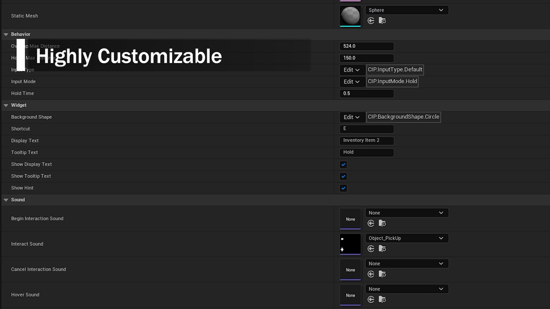 Customizable Interaction Plugin