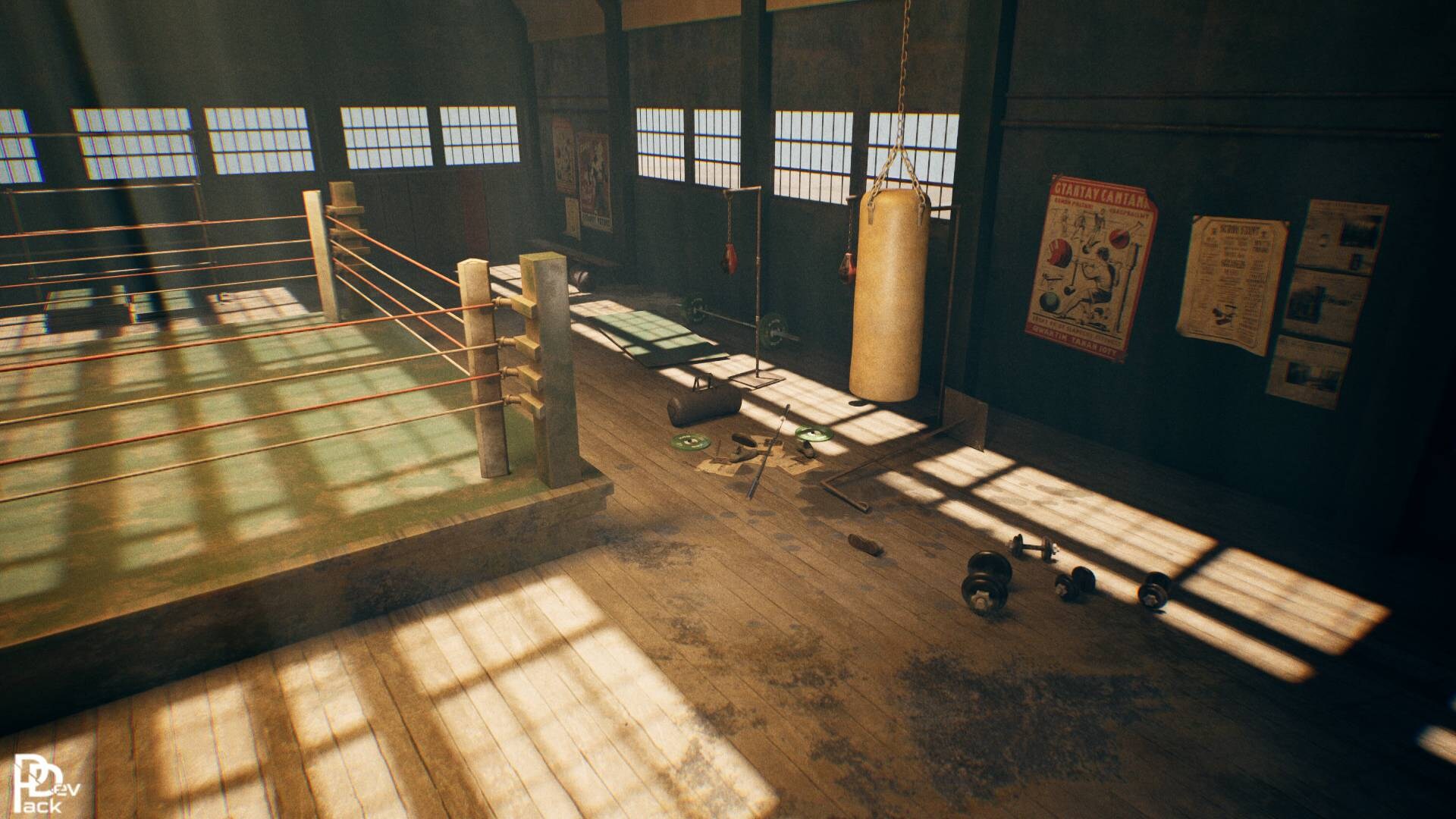 在环境创建的Old Boxing Gym / 35 Assets - 虚幻引擎商城