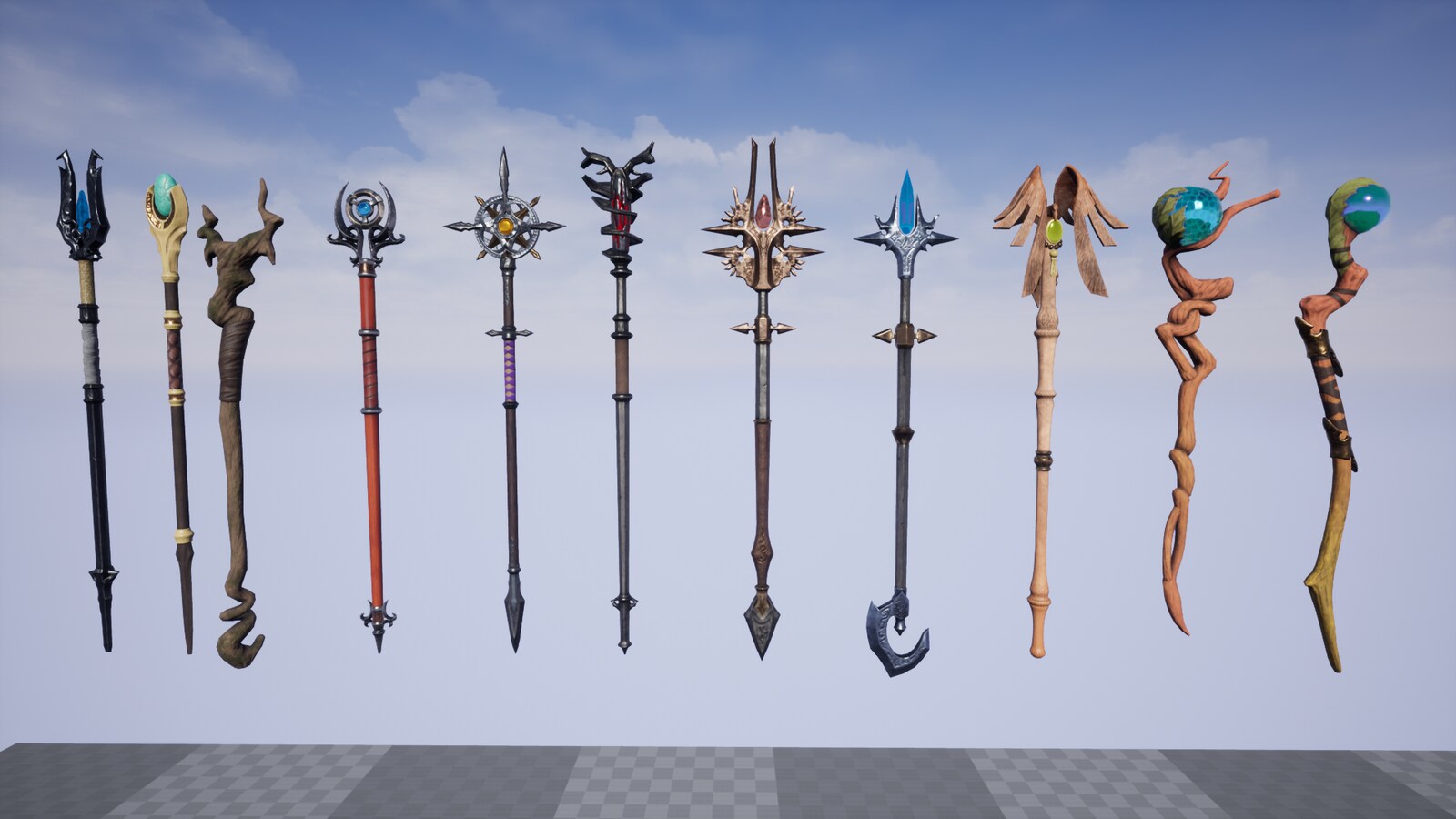 Fantasy Staff Set 05 in Weapons - UE Marketplace