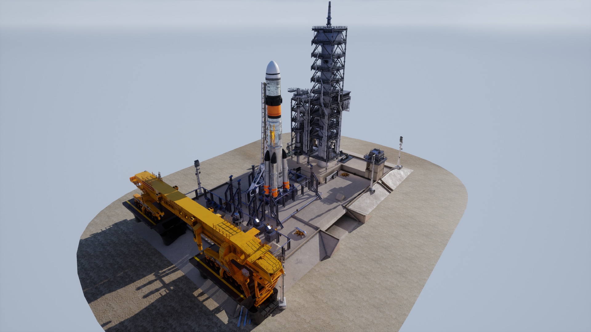 Russian Rocket Launch Modular Environment Unreal Engine Asset