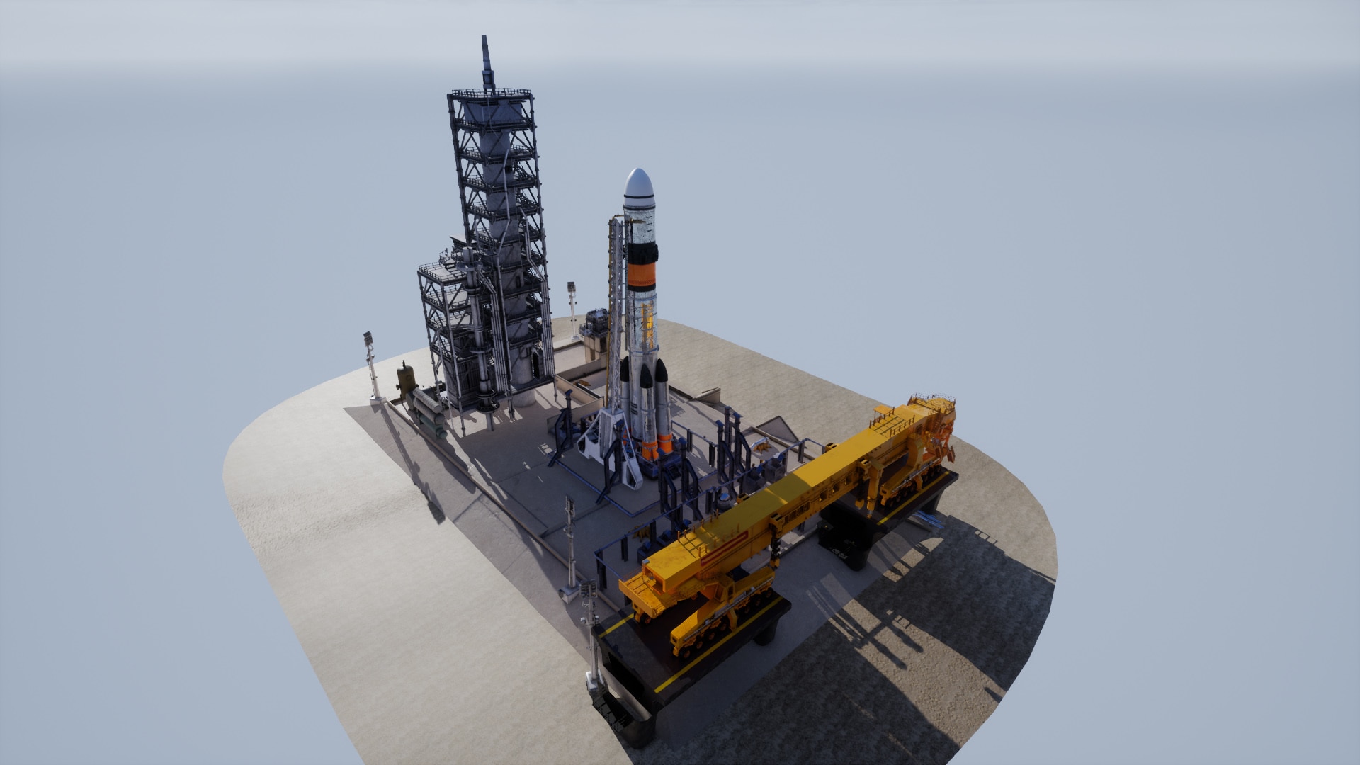 Russian Rocket Launch Modular Environment Unreal Engine Asset