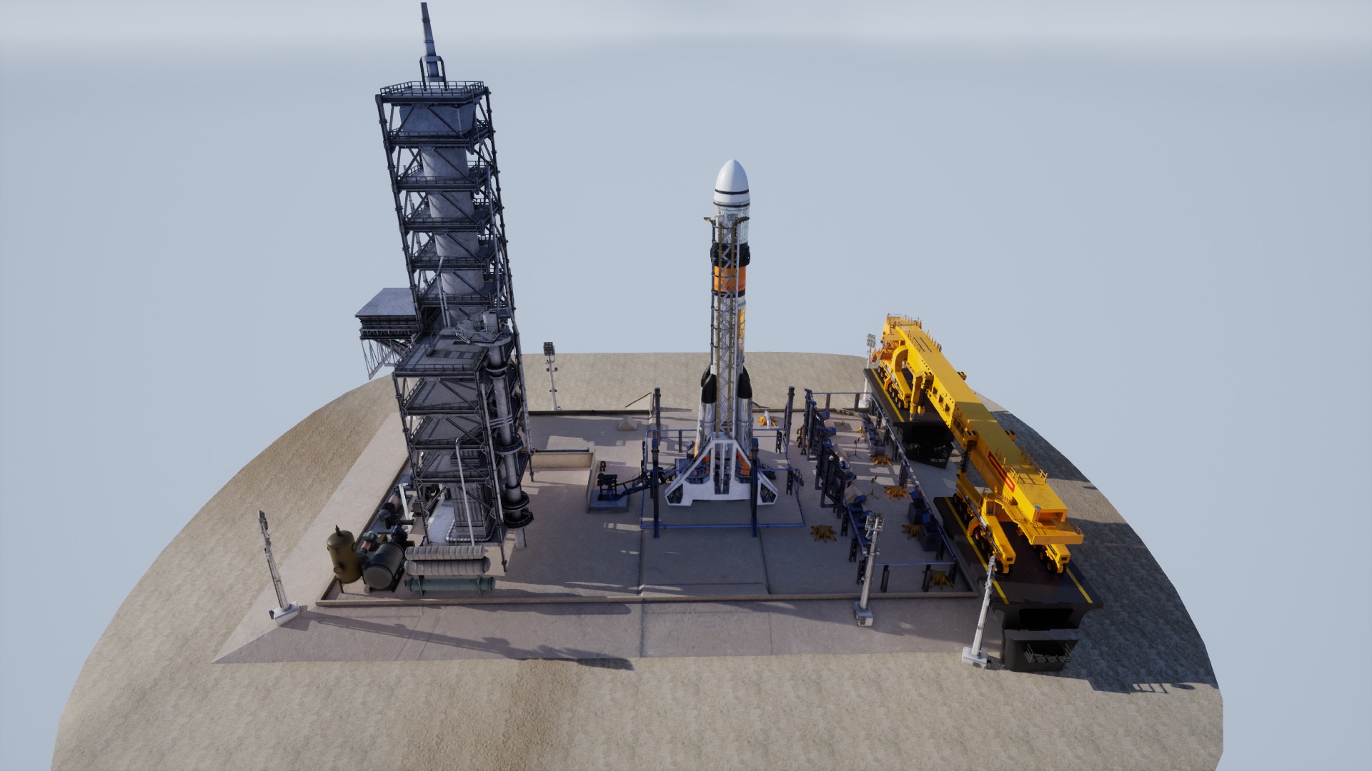 Russian Rocket Launch Modular Environment Unreal Engine Asset