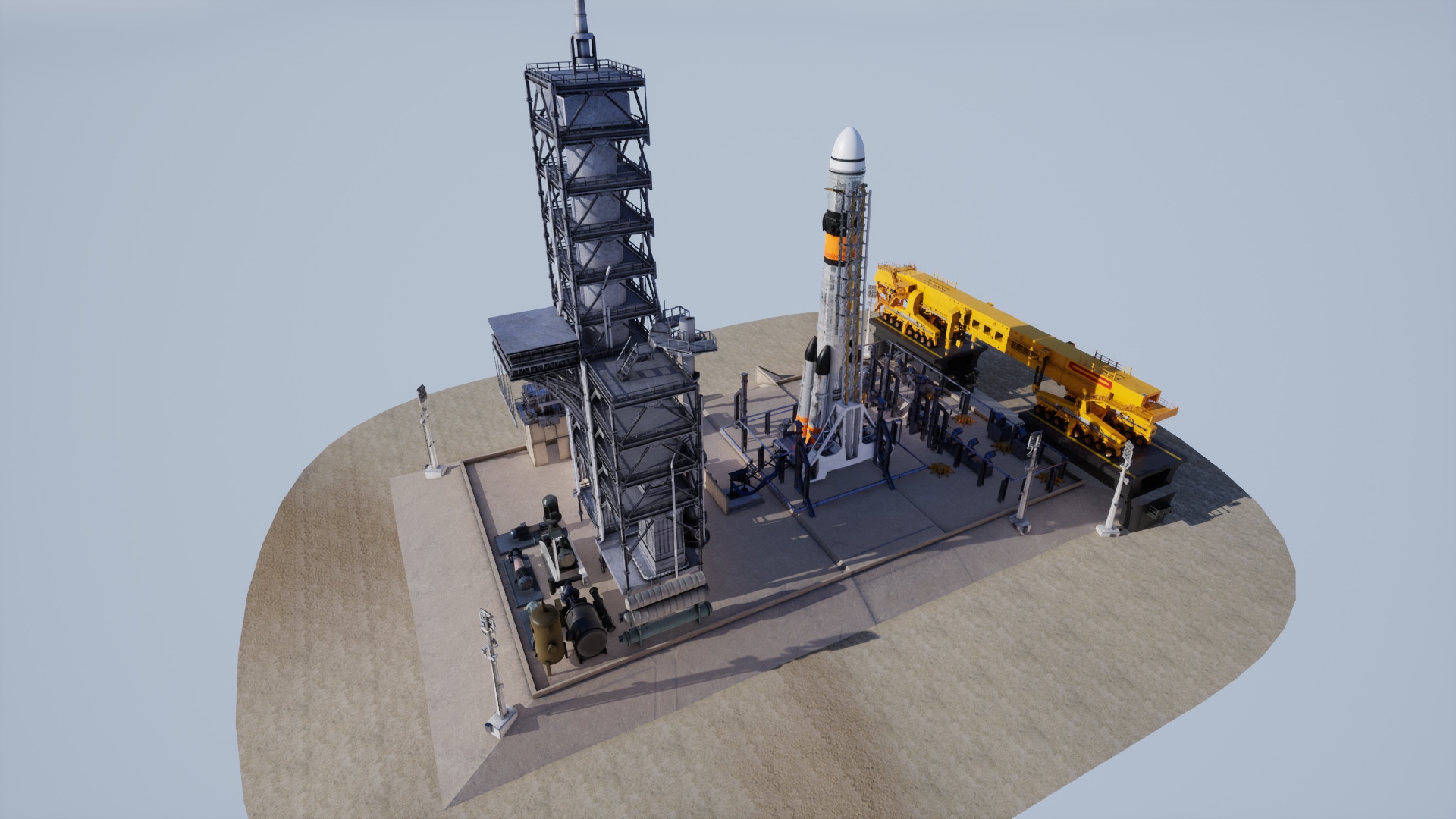 Russian Rocket Launch Modular Environment Unreal Engine Asset