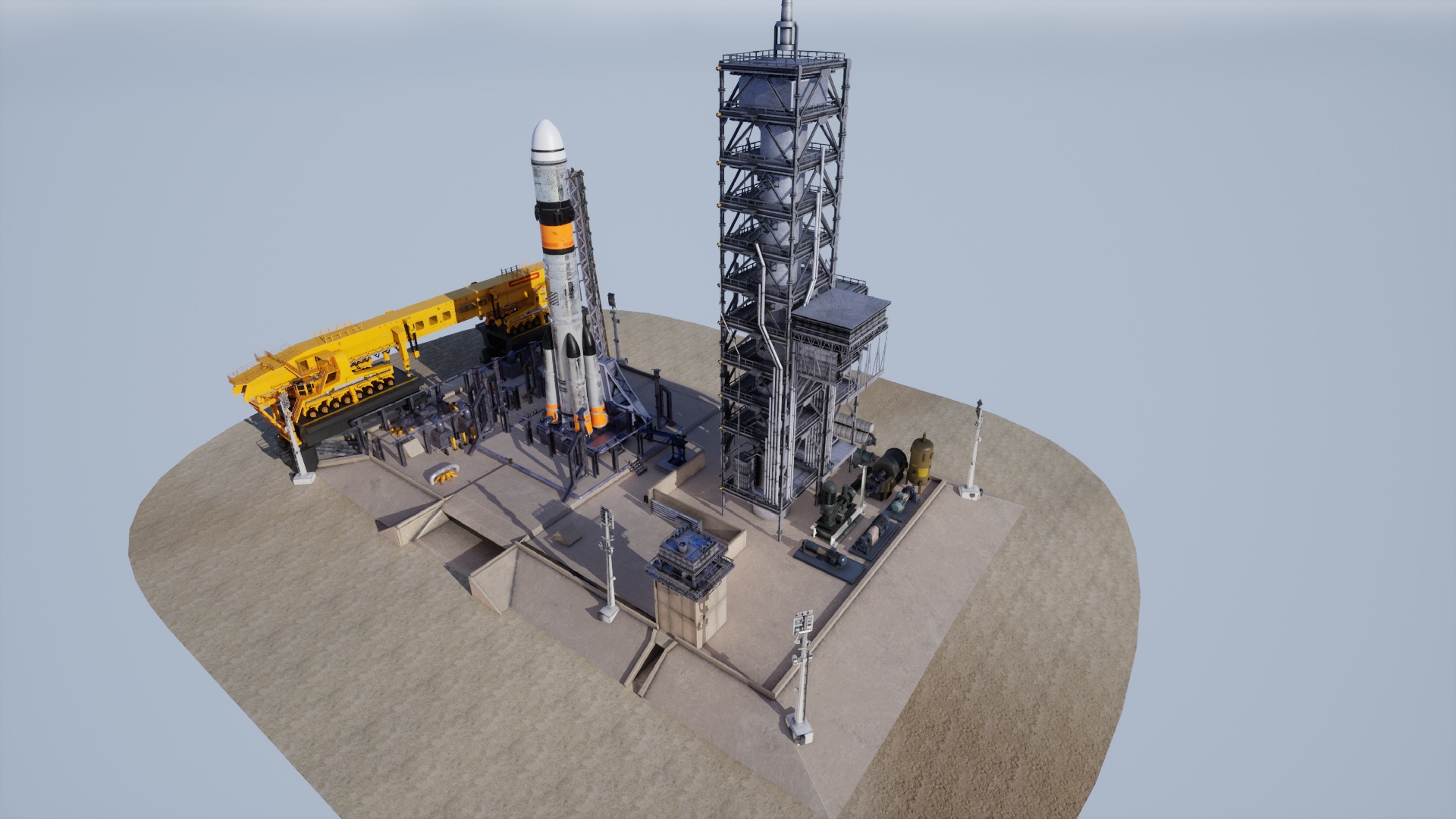Russian Rocket Launch Modular Environment Unreal Engine Asset