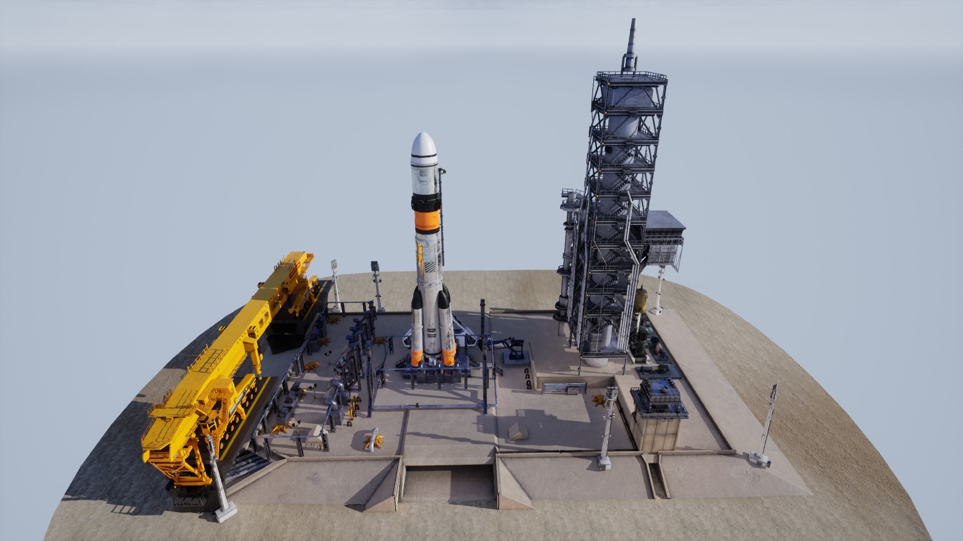 Russian Rocket Launch Modular Environment Unreal Engine Asset