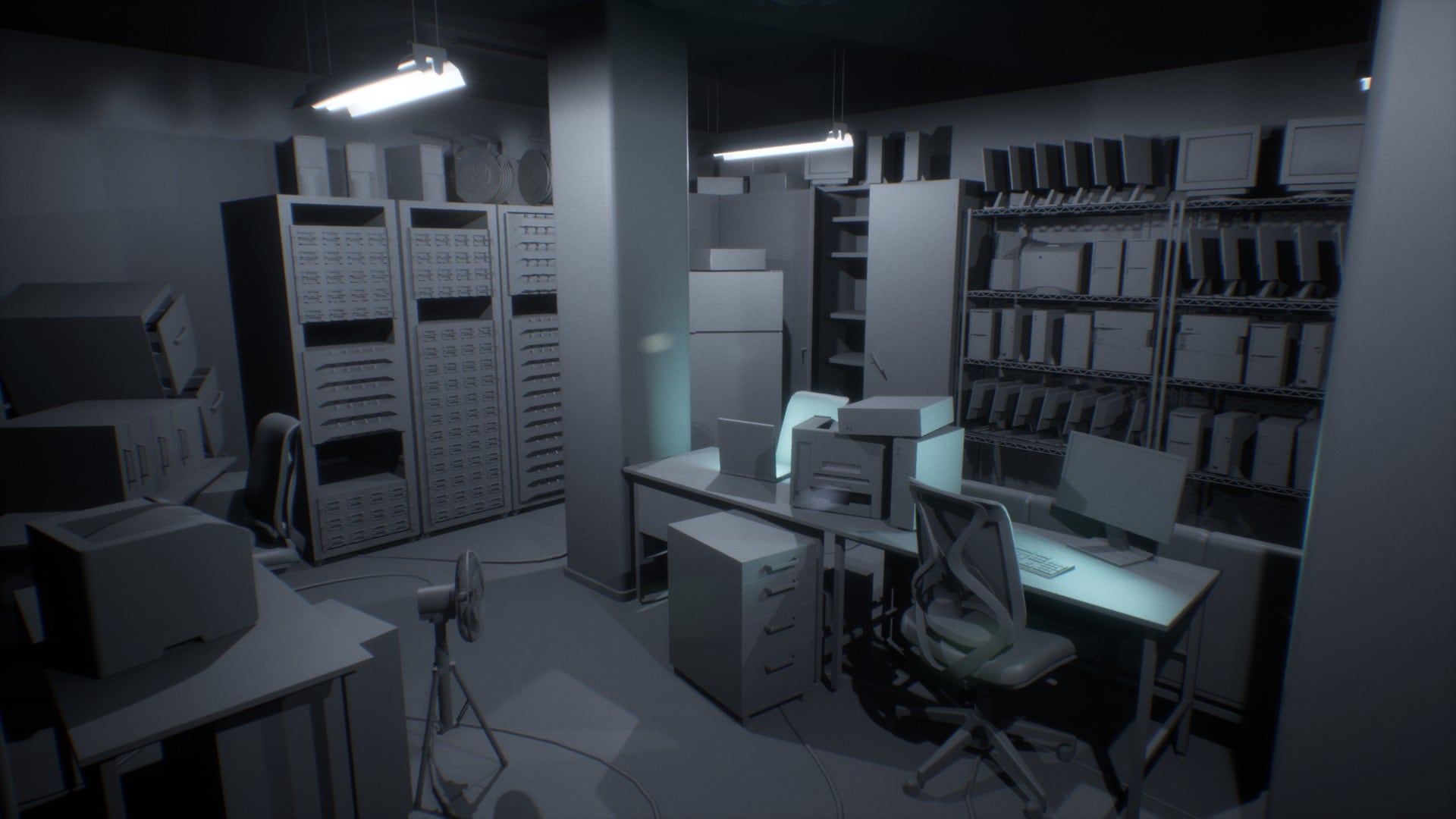 Hacker's Office - Environment for Crime, Noir, Drama & Cyberpunk in Environments - UE Marketplace