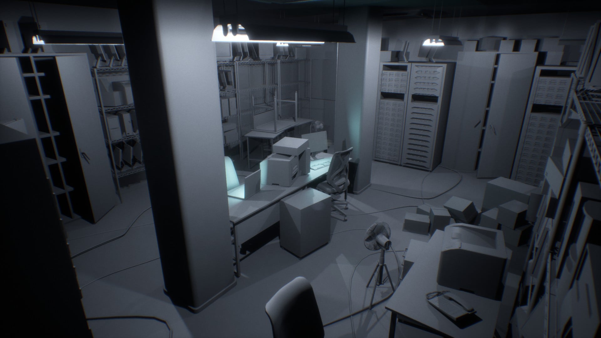 Hacker's Office - Environment for Crime, Noir, Drama & Cyberpunk in Environments - UE Marketplace