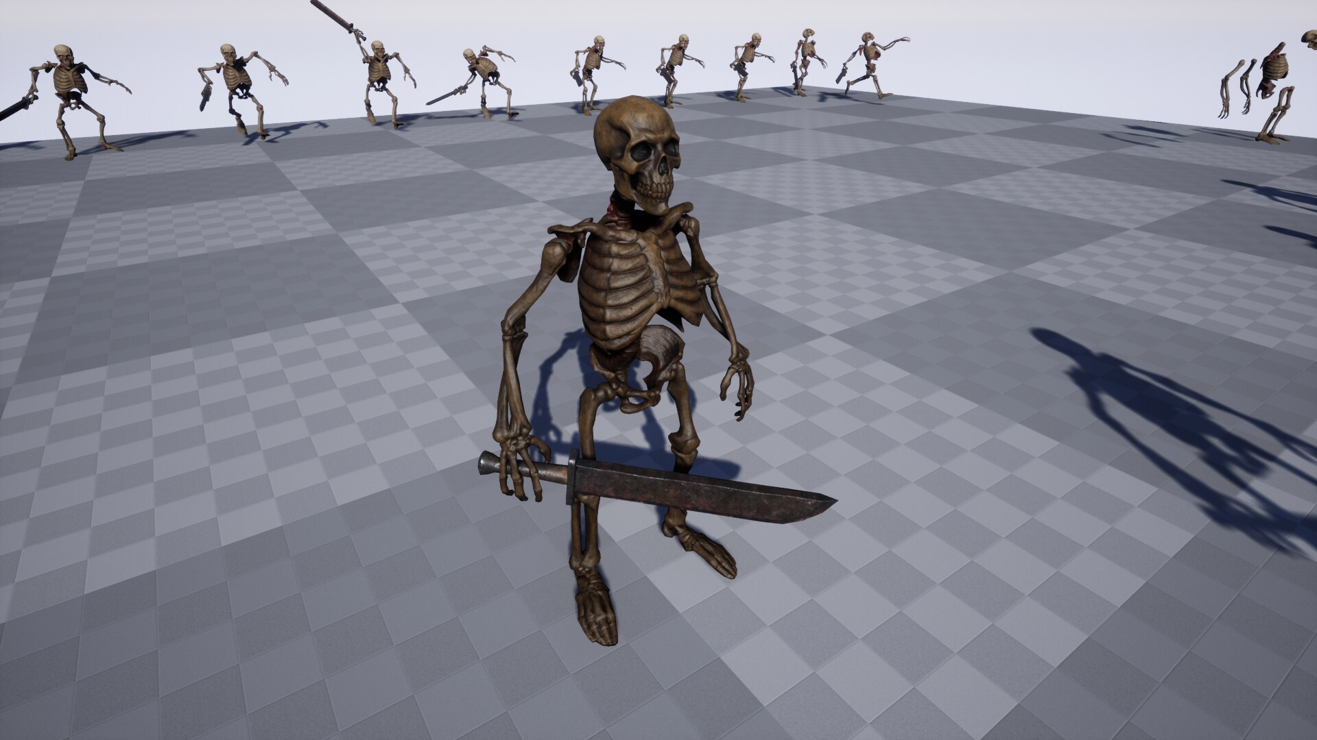 在角色创建的skeleton Undead 虚幻引擎商城