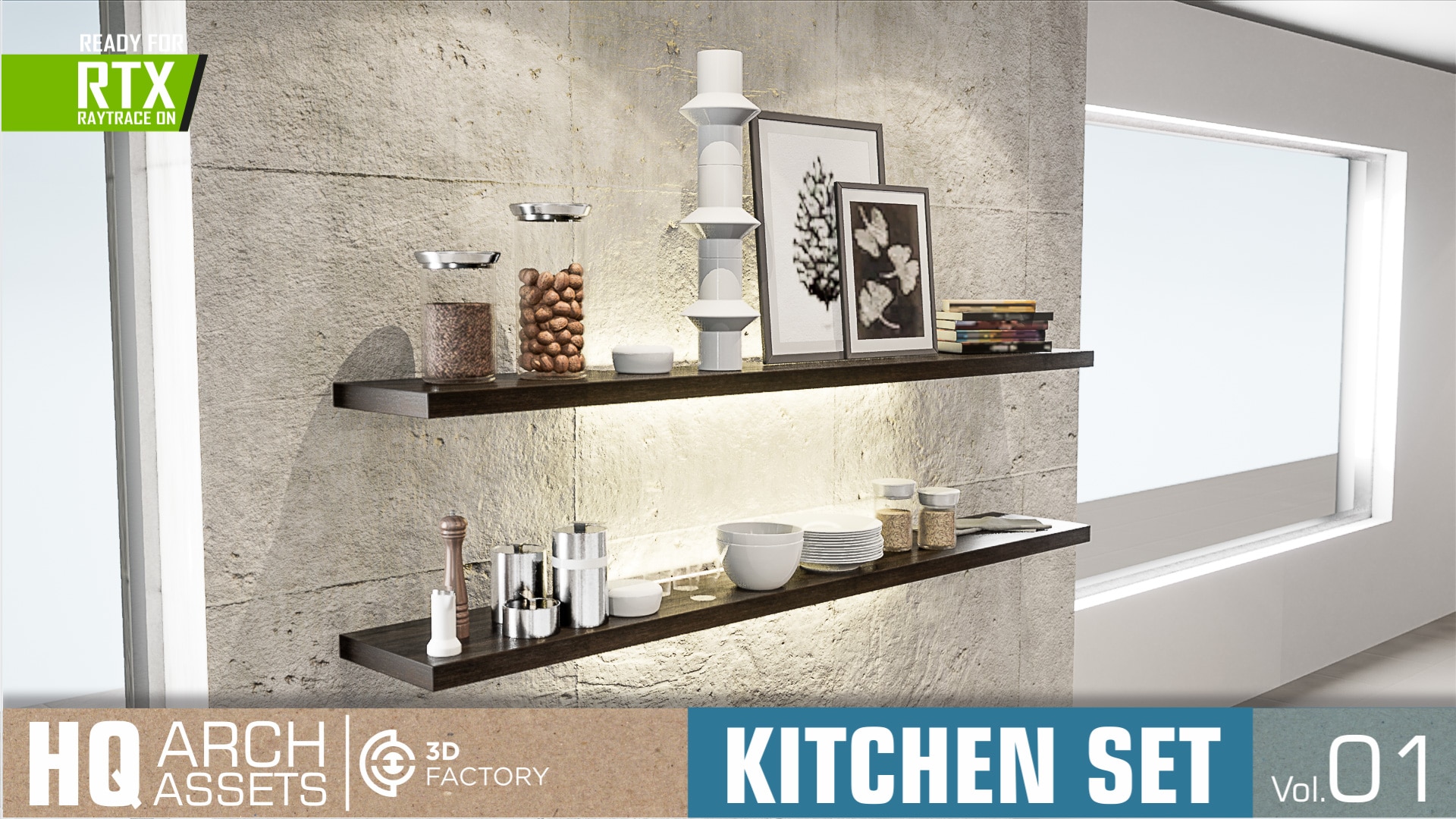 HQ Kitchen Set Vol. 1 in Architectural Visualization - UE Marketplace