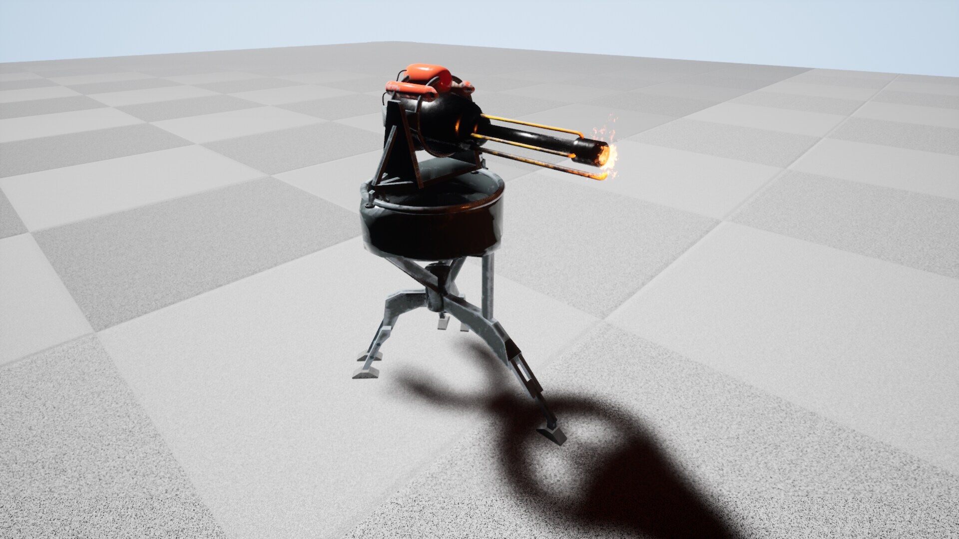 Automatic Flame Thrower Turret (45 degrees), 카테고리 블루프린트 - UE 마켓플레이스