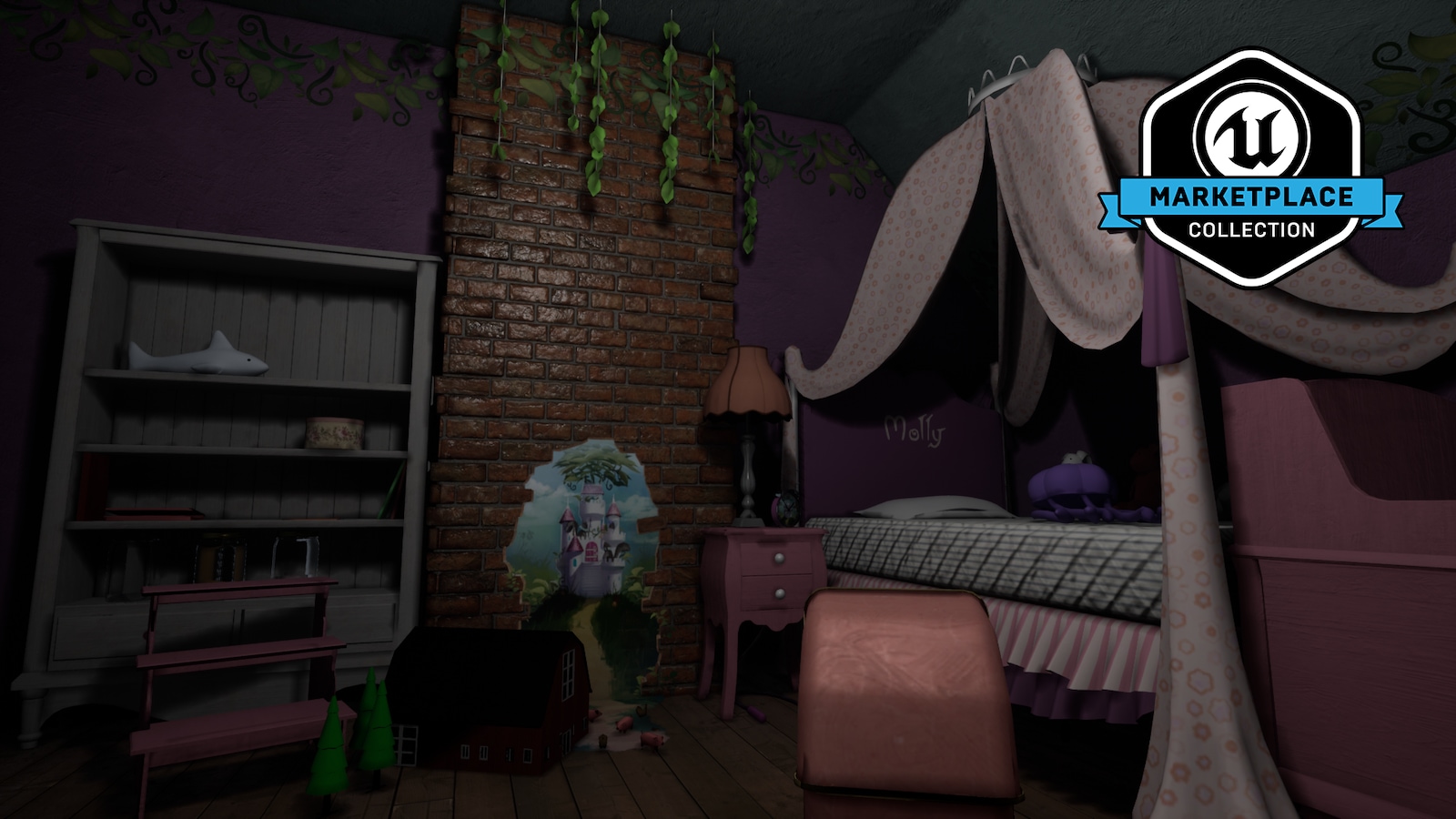 在环境创建的Edith Finch: Molly Room - 虚幻引擎商城