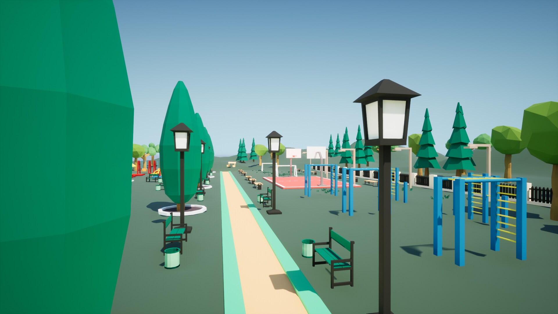 Low Poly Park, 카테고리 소품 - UE 마켓플레이스