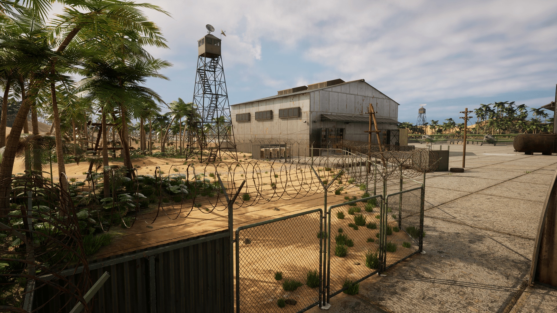 Hangar warehouse in the tropics in Environments - UE Marketplace