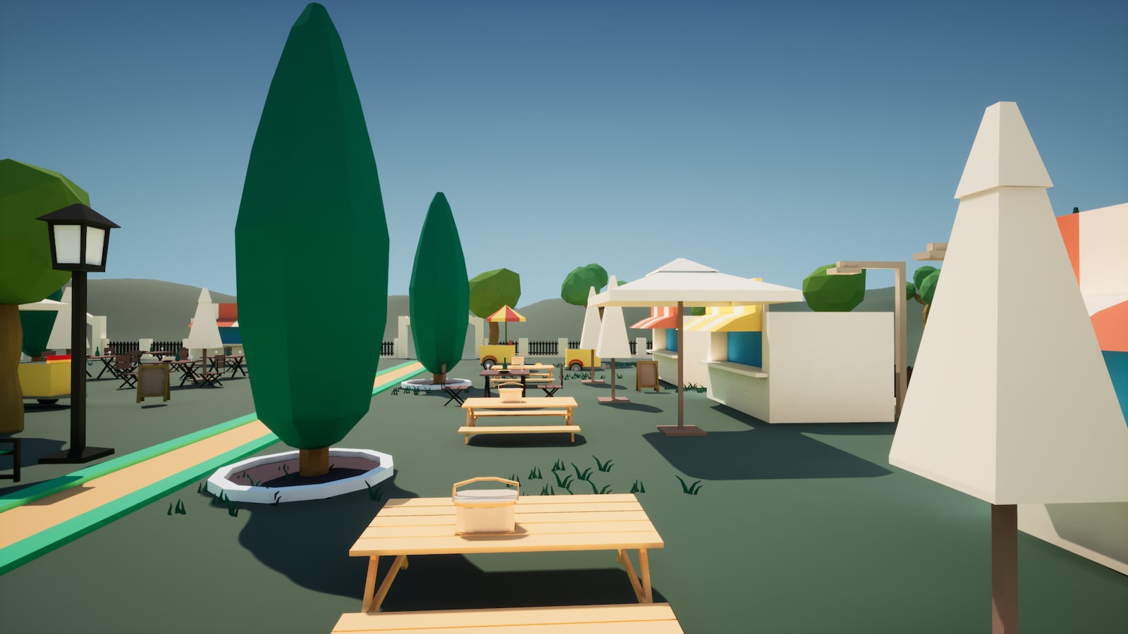 Low Poly Park in Props - UE Marketplace
