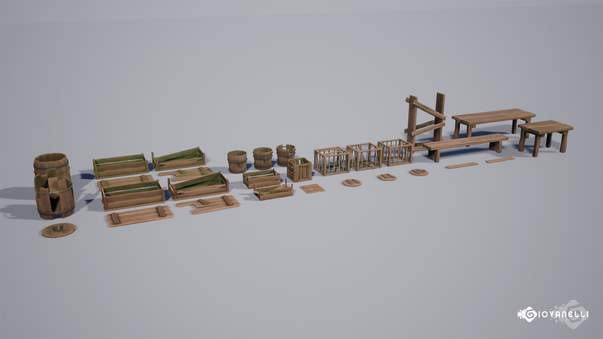 Wooden Props Pack 01 in Props - UE Marketplace