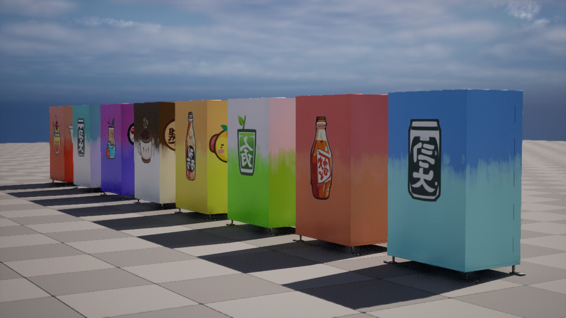 50 Cute Logo Decals Pack with Customizable Vending Machine in 2D Assets ...