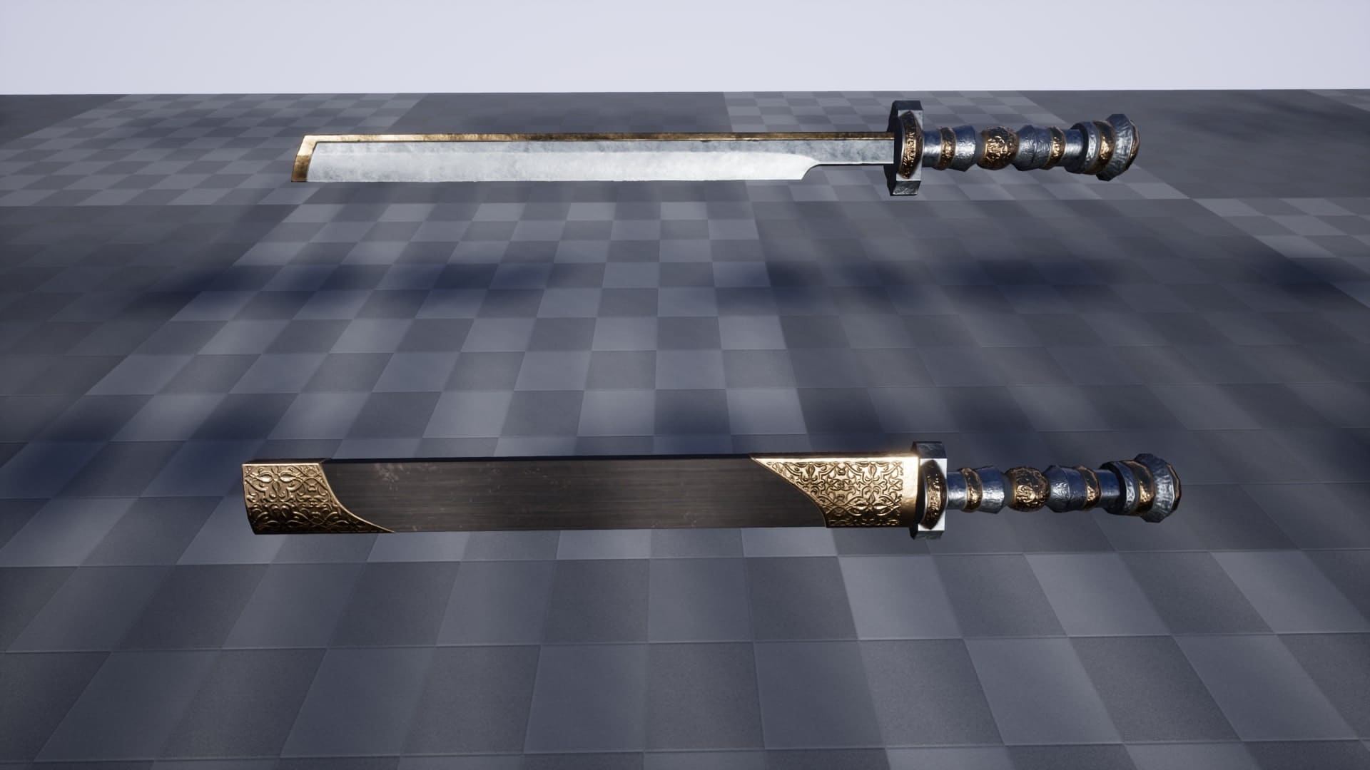 在武器创建的Modular one-handed short swords set part 3 - 虚幻引擎商城