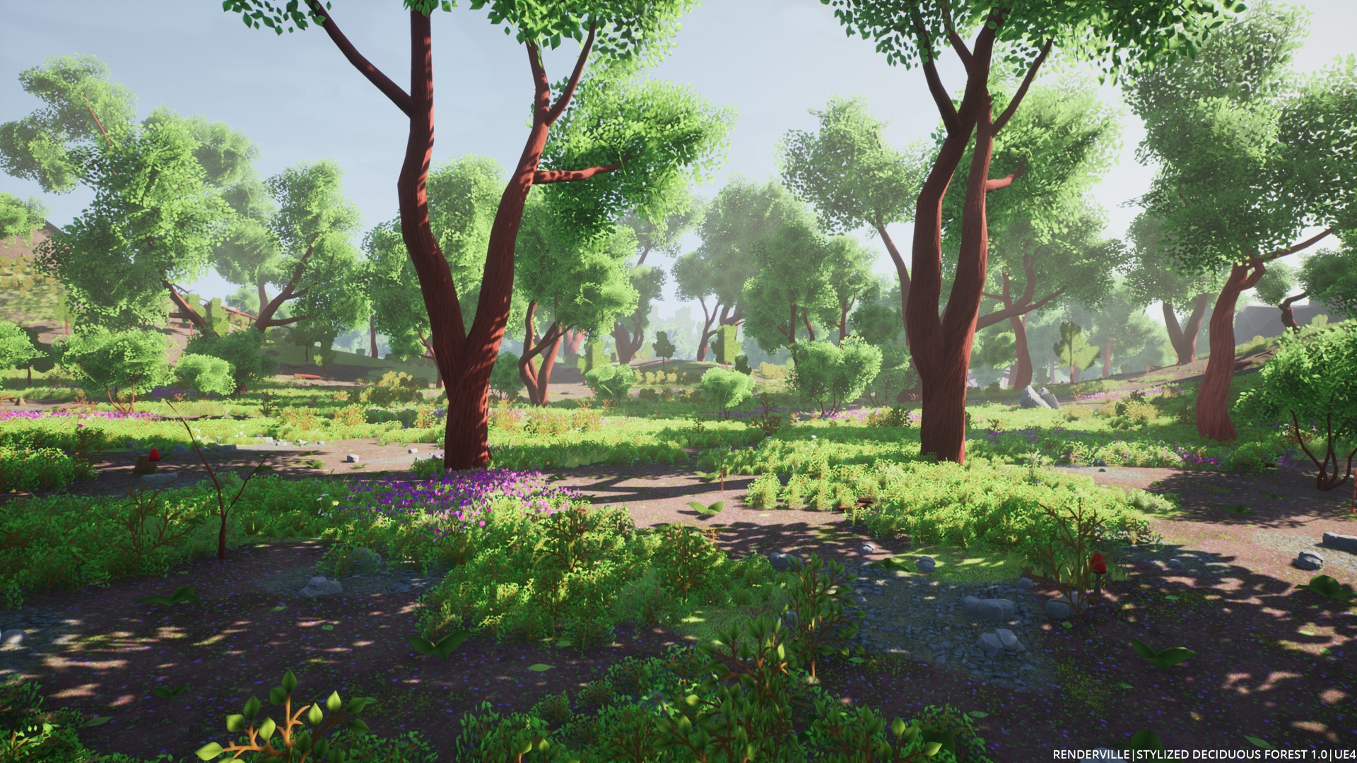 Stylized Deciduous Forest in Environments - UE Marketplace