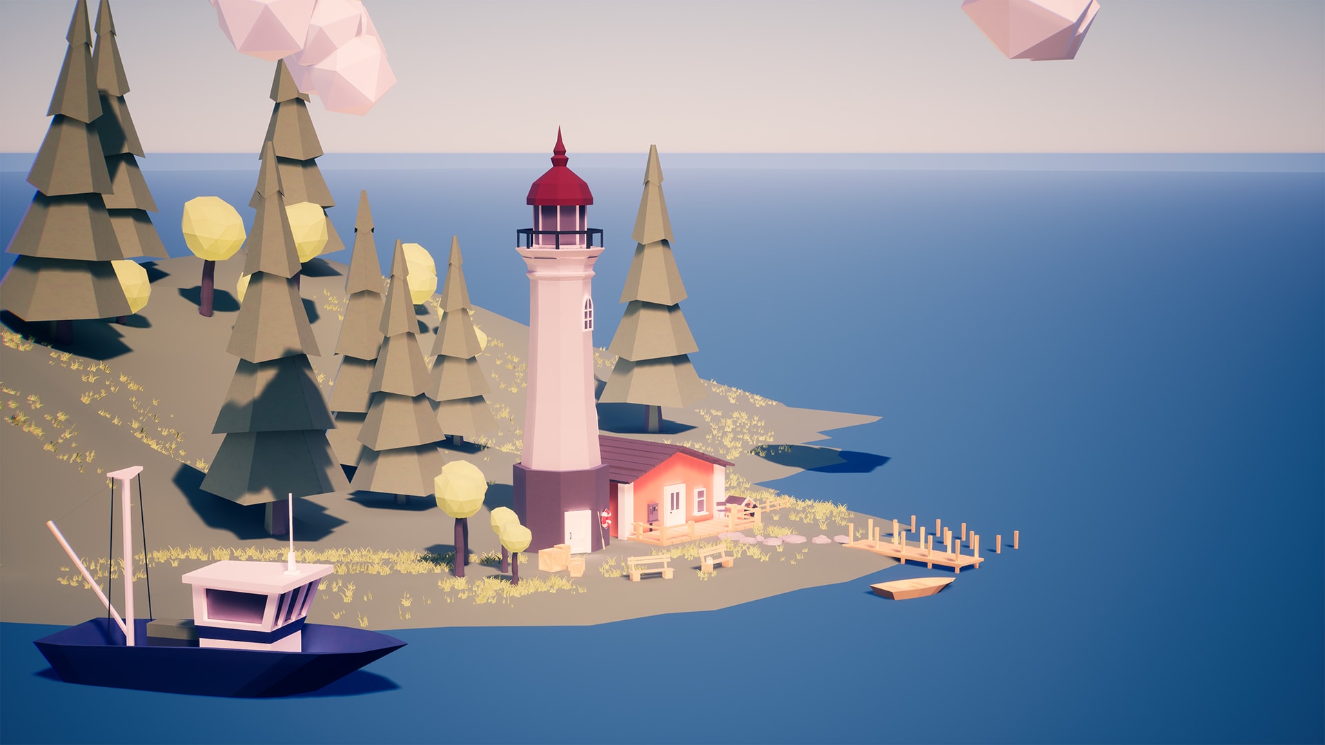 Low Poly Lighthouse in Props - UE Marketplace