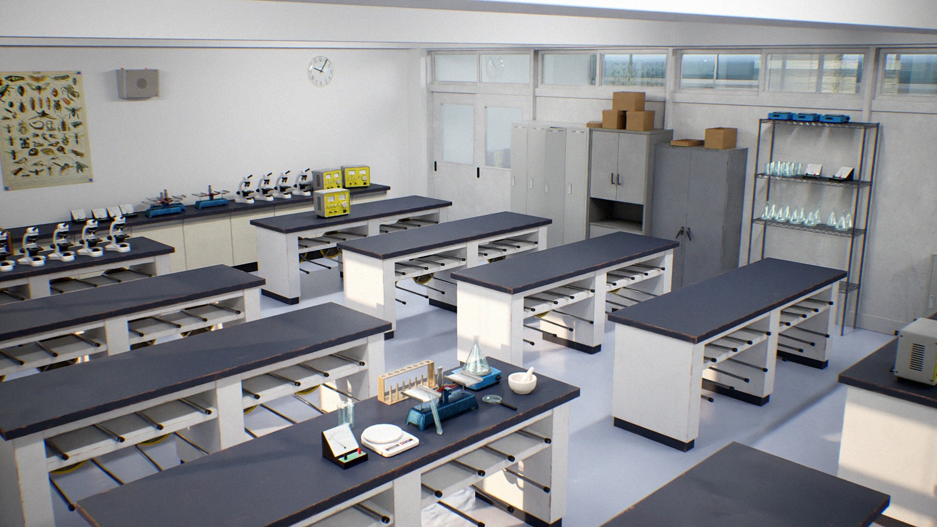 Japanese School Science Classroom in Environments - UE Marketplace