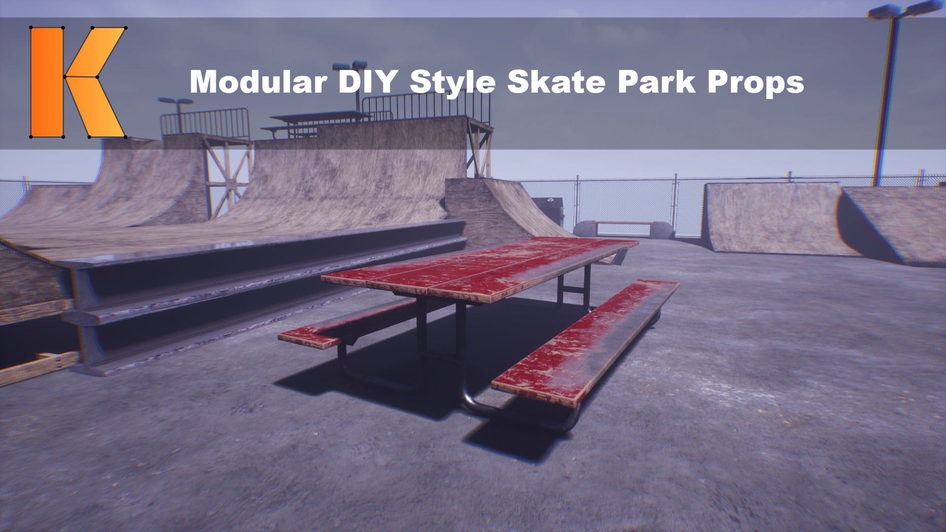 在道具创建的Modular DIY Style Skate Park Props - 虚幻引擎商城