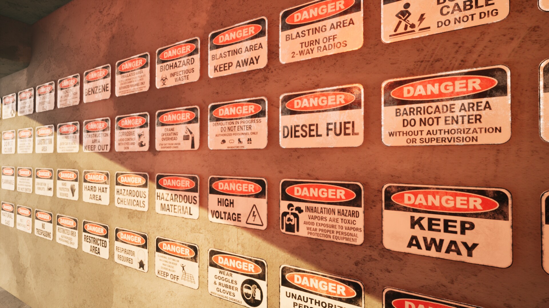 Hazard Signs in Props - UE Marketplace