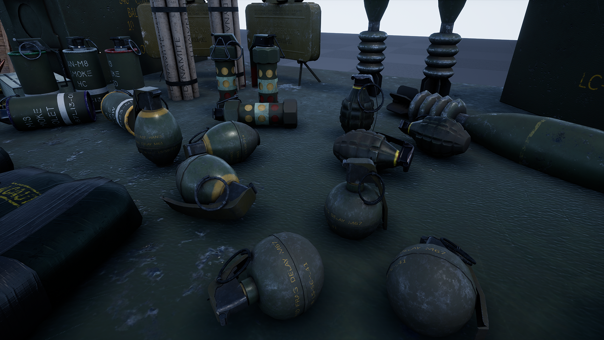 Knives, Explosives, and Ammunition - Military Props Pack