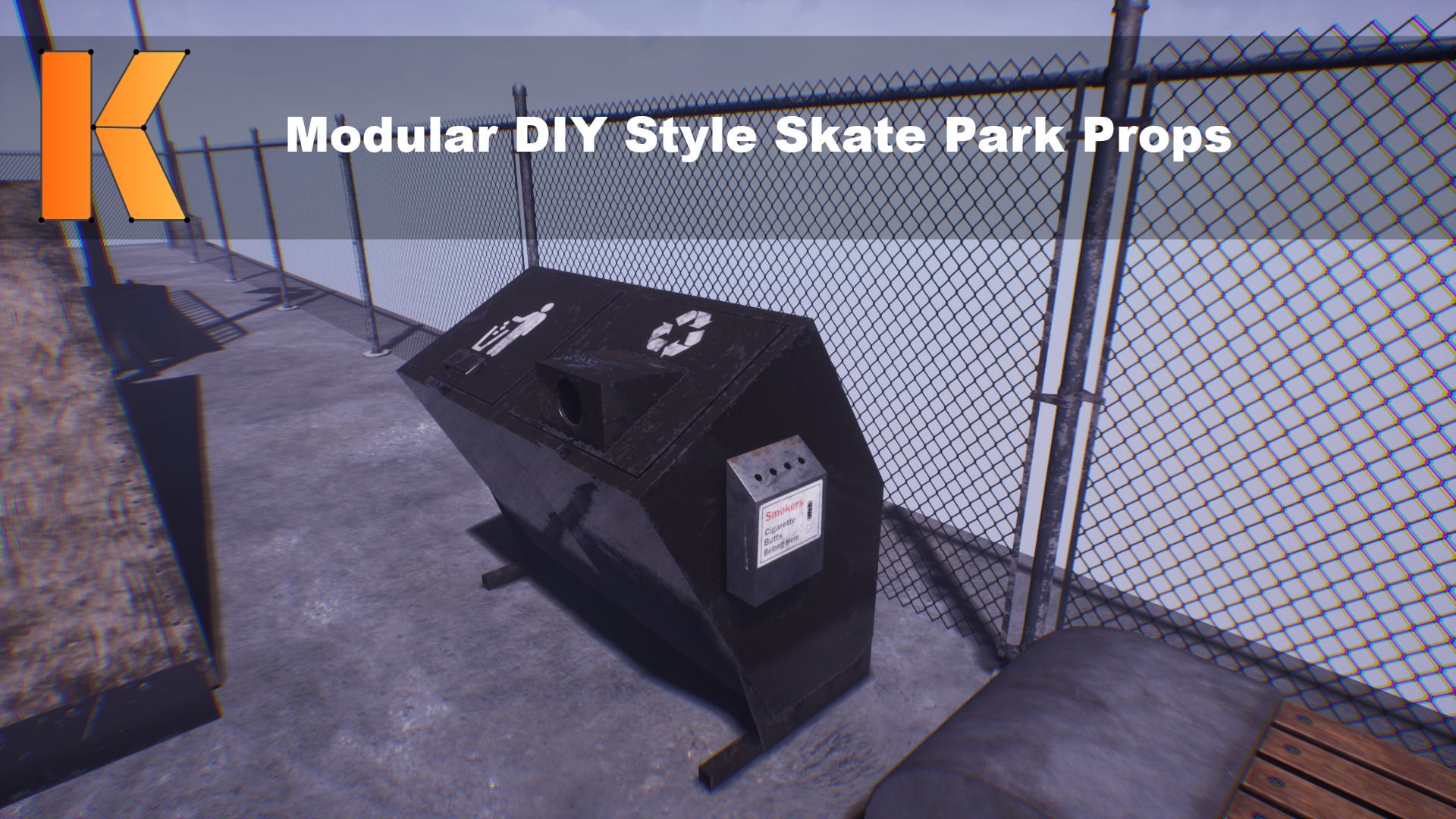 在道具创建的Modular DIY Style Skate Park Props - 虚幻引擎商城