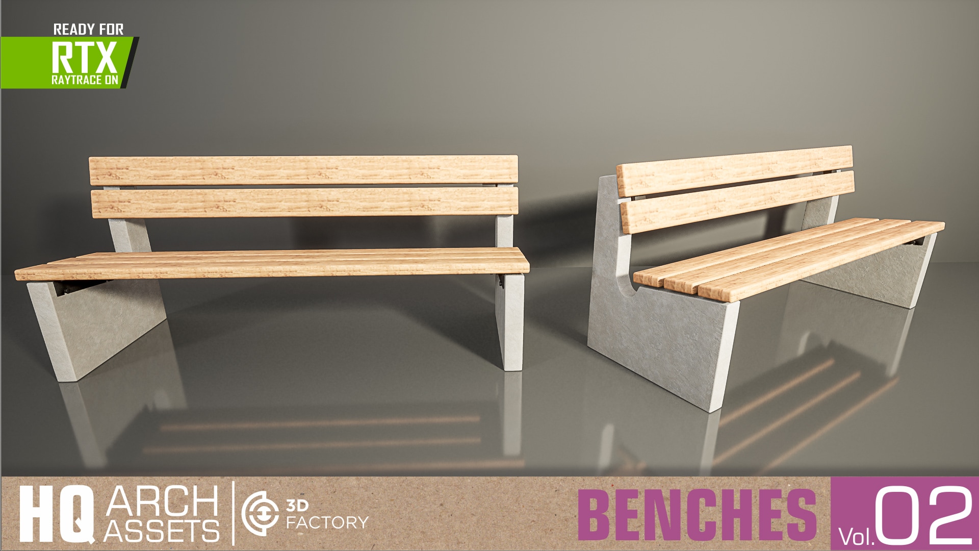 HQ Benches Vol. 2 in Architectural Visualization - UE Marketplace