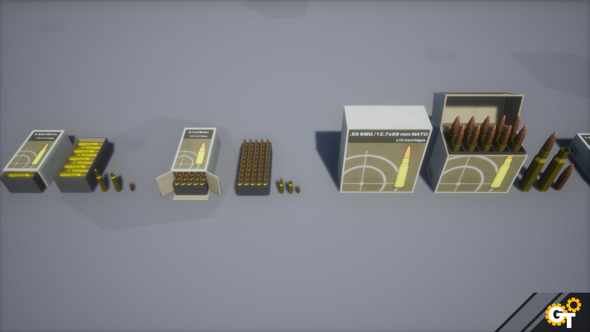Low Poly Ammo Bullets Pack in Props - UE Marketplace