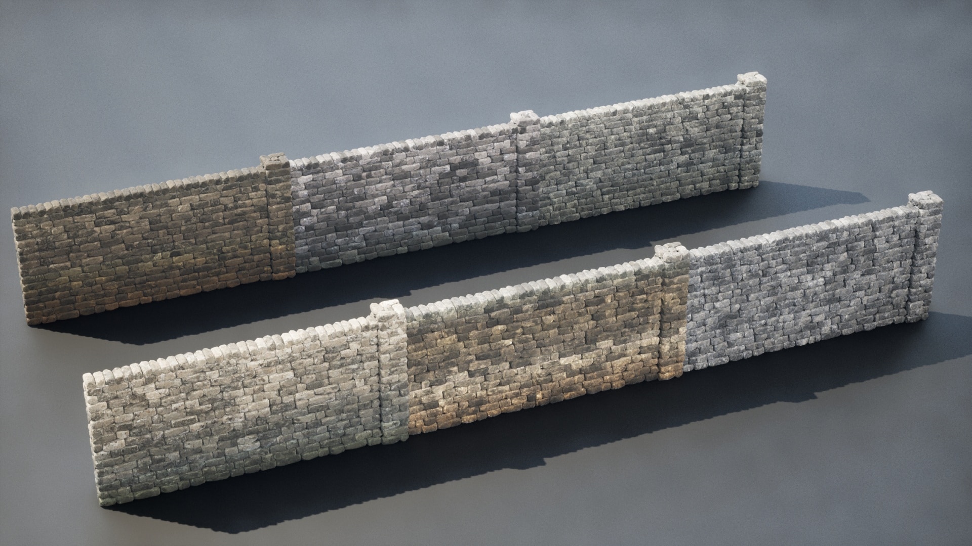 在道具创建的Stone Walls Optimized - 虚幻引擎商城