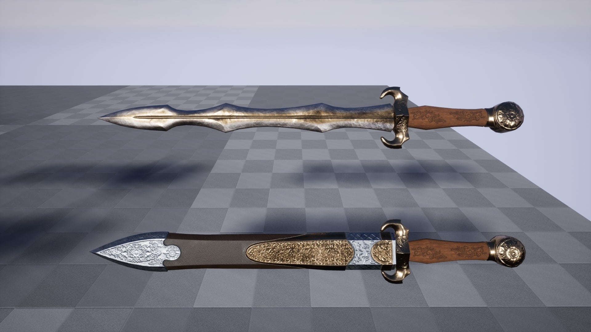Modular one-handed short swords set part 2 in Weapons - UE Marketplace