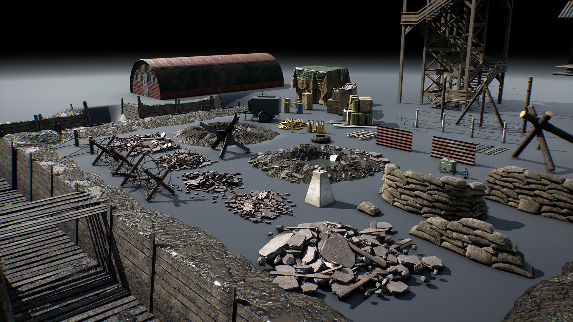 WW2 Battlefield Props Pack in Props - UE Marketplace