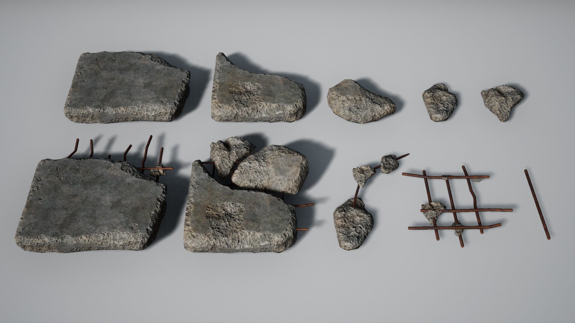 Rubble Debris Trash Pack in Props - UE Marketplace